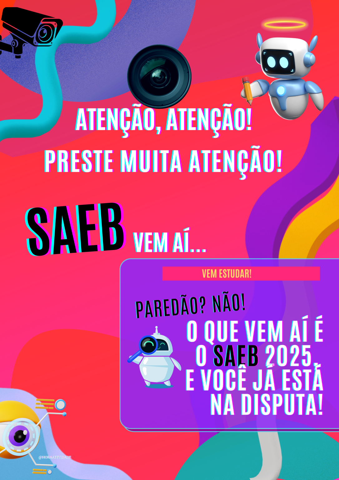 Saeb 2025 - Hora Atividade Recursos pedagógicos | Professora Camila Daiane